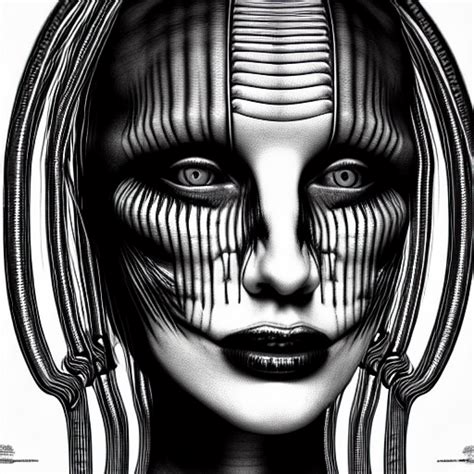 Bella Donna HR Giger Style Creative Fabrica