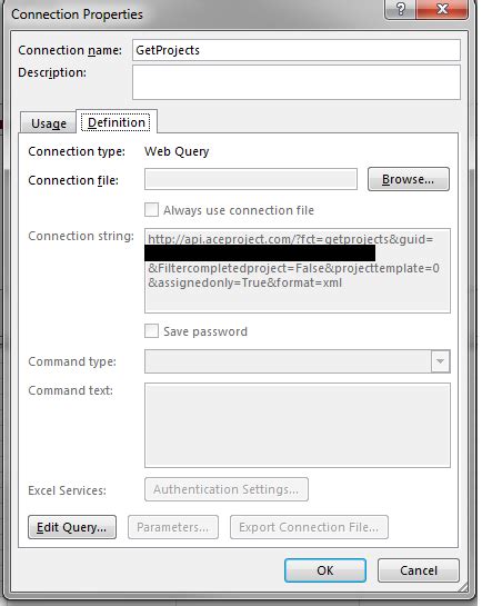 how do i update an excel workbook web query connection string using vba stack overflow