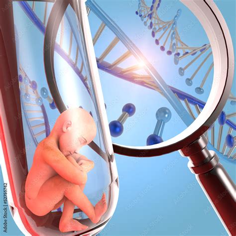 Fecundación clonación humana ilustración de Stock Adobe Stock