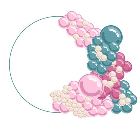 Globos En Estilo Plano De Dibujos Animados Conjunto Aislado Sobre Fondo