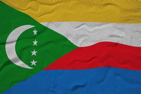 Bandeira Nacional Das Comores Fundo A Bandeira Das Comores Foto