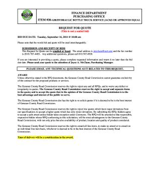 Fillable Online RFQ 30 AIR HYDRAULIC TRUCK SERVICE JACK Pdf MITN