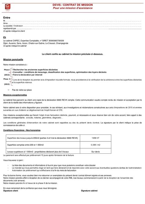 Calaméo Devis contrat de mission