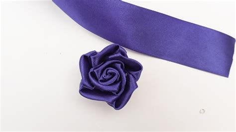 Diy Satin Ribbon Rose Flower Diy Satin Ribbon Rose Flower Ribbon