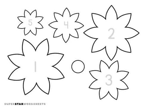 Flower Templates Superstar Worksheets Worksheets Library