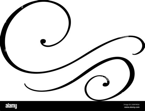 Vector Vintage Line Calligraphy Divider And Separator Swirl And Corner