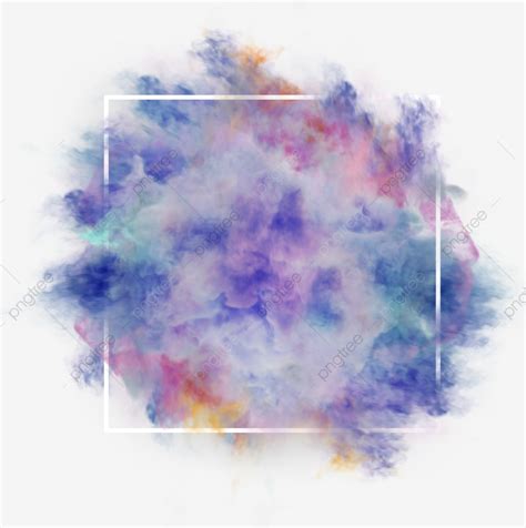Smoke Abstract Frame PNG Transparent Multi Colorful Smoke Abstract