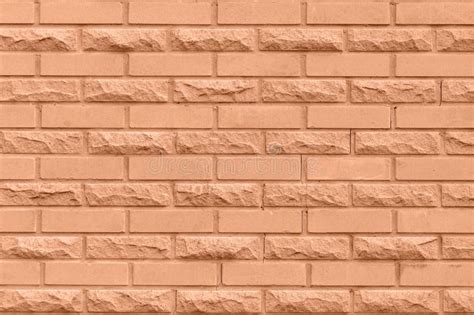Solid Peach Brick Wall Brick Background Stock Photo Image Of