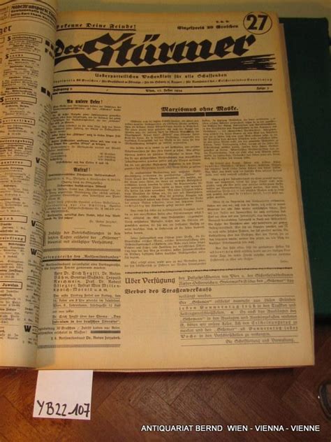 Der Stürmer Überparteiliches Wochenblatt für alle Schaffenden 1