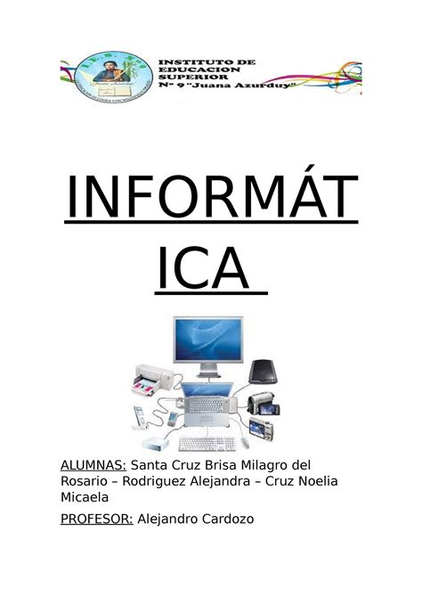 Informatica Tp Trabajo Pracrico De Informarica Inform T Ica