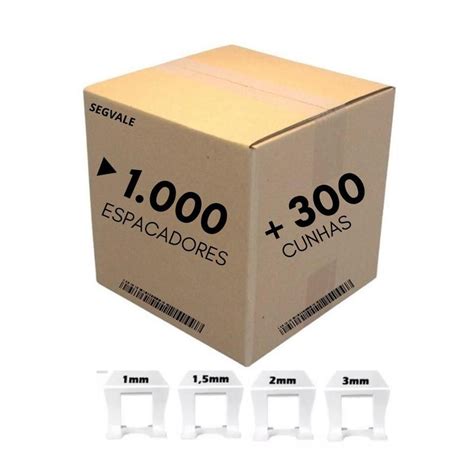 1000 Espaçadores 300 Cunhas Nivelador Para Piso Porcelanato e
