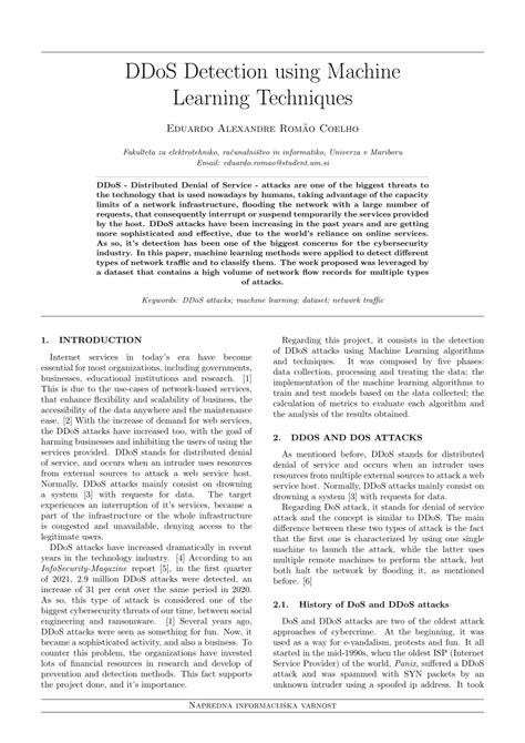 pdf ddos detection using machine learning techniques