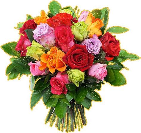Fleurs Bouquet Roses Scintillant Gratuit Le Monde Des
