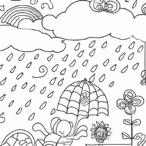 Desenhos De Tempo Nublado Para Imprimir E Colorir