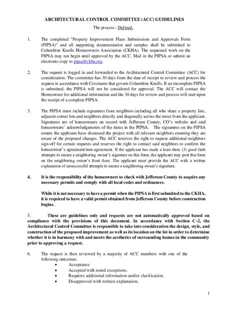 Fillable Online Documents And Forms Columbine Knolls Homeowners