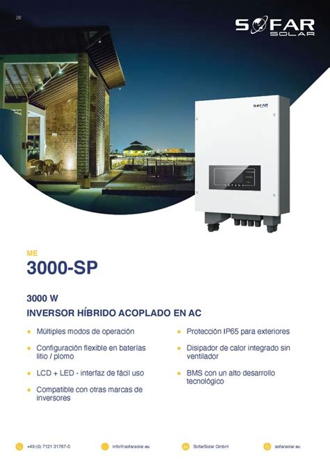 Onduleur hybride SOFARSOLAR HYD 3000 EP monophasé 3 kW HYD 3000 EP 900