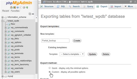 Exporting Databases And Tables With Phpmyadmin Liquid Web