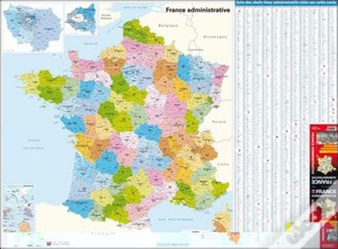 France Administrative R Gions D Partements Cantons Carte Murale