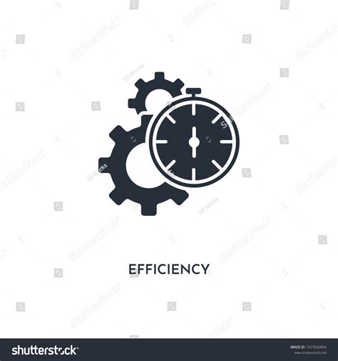 Efficiency Icon Simple Element Illustration Isolated Vector De Stock