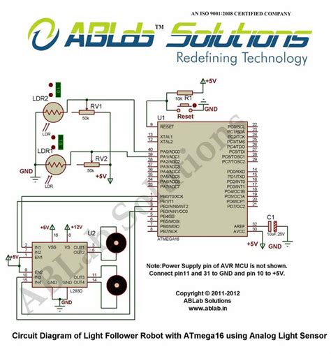 Light Follower Robot With AVR ATmega16 Microcontroller Using Analog