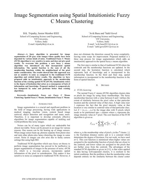 pdf intuitionistic fuzzy c means clustering with spatial information for image segmentation