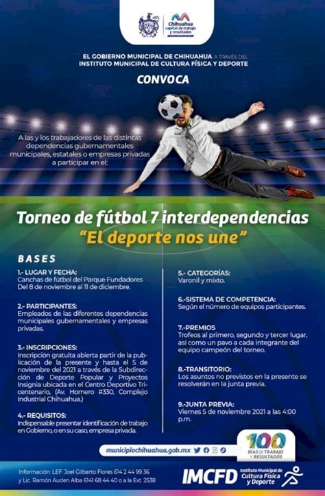 Inscribe Tu Equipo Al Torneo El Deporte Nos Une De Futbol 7x7 La