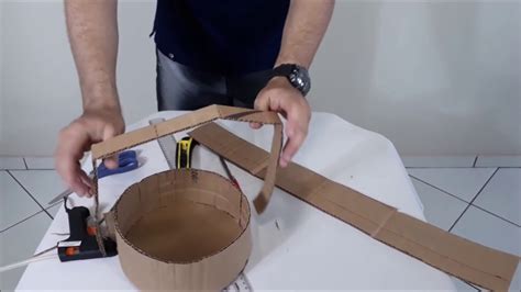 DIY Cesta feita caixa de papelão Passo a passo parte 1 YouTube