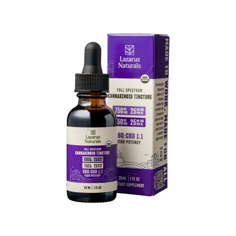 Lazarus Naturals High Potency Full Spectrum CBD CBG Tincture 1500mg