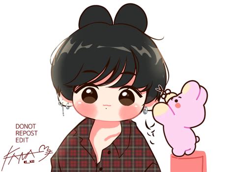 카나kana on Twitter Jungkook fanart Bts chibi Bts fanart