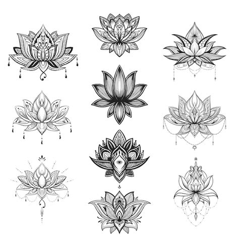 Update 73 Lotus Flower Tattoo Stencil In Cdgdbentre