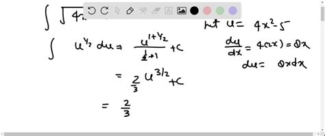 solved find the indefinite integral and check the result by differentiation ∫√ 4 x 2 5 8 x d x