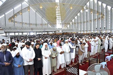 A Religious Scholar Deliver Jumma Khutbah Sermon At Faisal Masjid