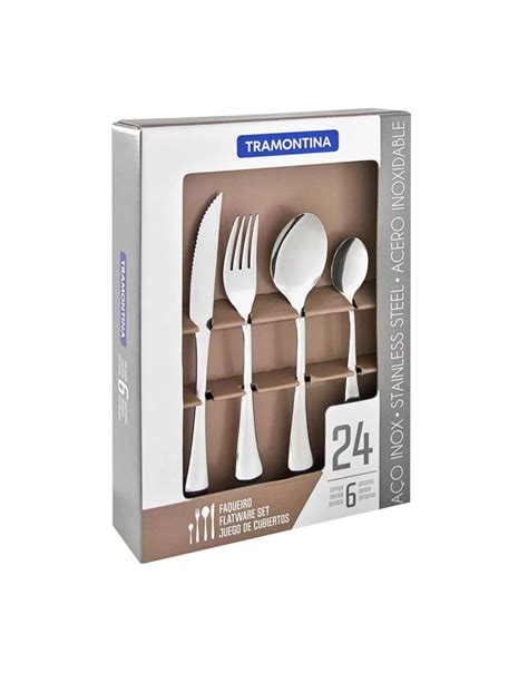 Set 24 Cubiertos Acero Inoxidable Havana Tramontina
