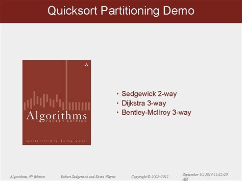 quicksort partitioning demo sedgewick 2 way dijkstra 3