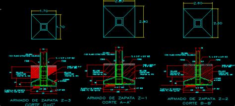 Planos De Armado De Zapata En Cimentaciones Detalles Constructivos