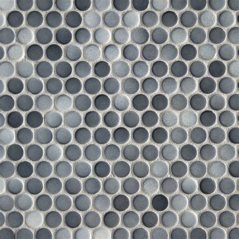 Dark Gray II Penny Porcelain Mosaic Porcelain Mosaic Penny Tile