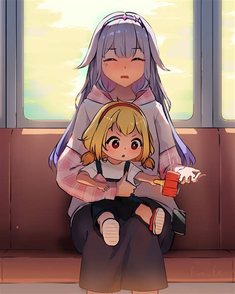 Safebooru 2girls Age Progression Age Regression Aged Down Blonde Hair