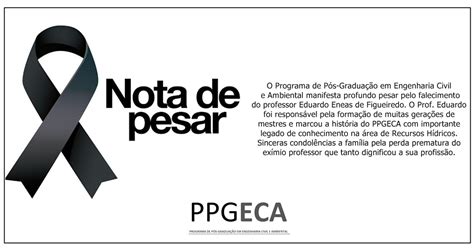 Nota de Pesar PPGECA Programa de Pós Graduação em Engenharia Civil