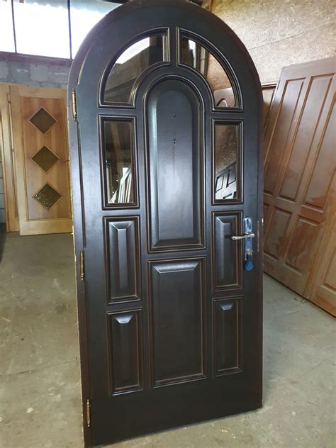 DRZWI Zewnętrzne Łuk Drewniane Wejściowe 100x216cm 13345575512 Allegro pl