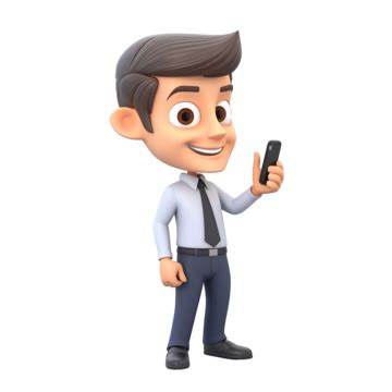 3d Illustration Diligent Office Worker 3d Cartoon Character Office