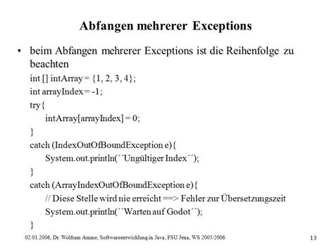 Dr Wolfram Amme Softwareentwicklung In Java Fsu Jena Ws