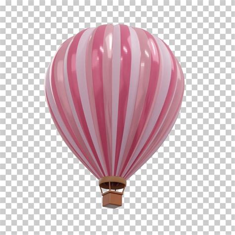 Premium PSD 3d Rendering Hot Air Balloon Isolated