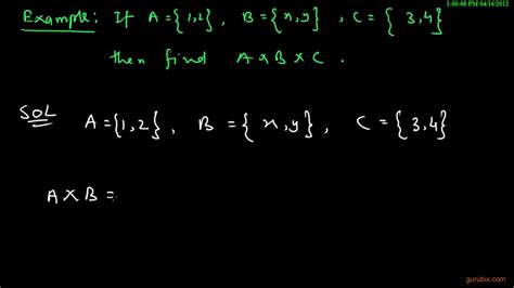 cartesian product of three sets theory of relations math lessons youtube