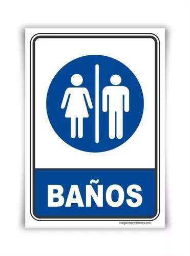 Señalamiento Letrero Baños 20x25 Meses sin interés