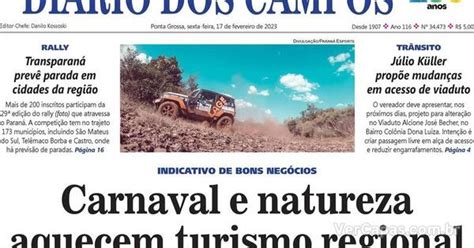 Capa Diário dos Campos Edição Sexta 17 de Fevereiro de 2023
