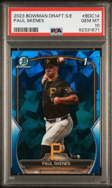 Paul Skenes 2023 Bowman Draft Sapphire Edition BDC 14 Chrome 1st