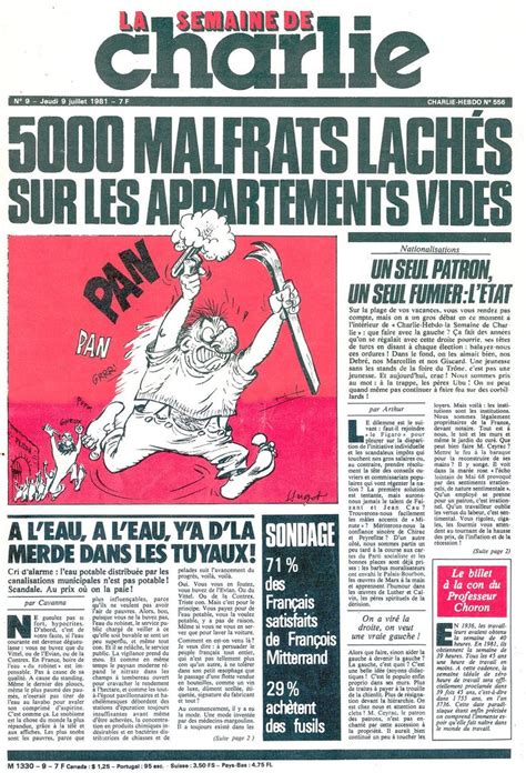 La Semaine De Charlie N 9 Charlie Hebdo N 556 Jeudi 9 Juillet