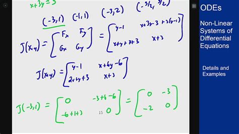 differential equations non linear systems finding and classifying equilibrium solutions
