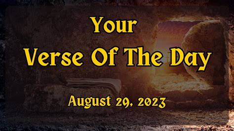 Verse Of The Day August Bible Verse Of The Day Youtube