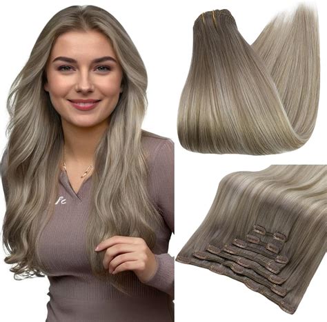 Full Shine Extensiones De Cabello Humano Remy Con Clip En Cabello Corto
